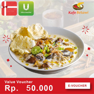 Voucher Digital Kafe Betawi Rp. 50.000 - Digital Code | Lazada Indonesia
