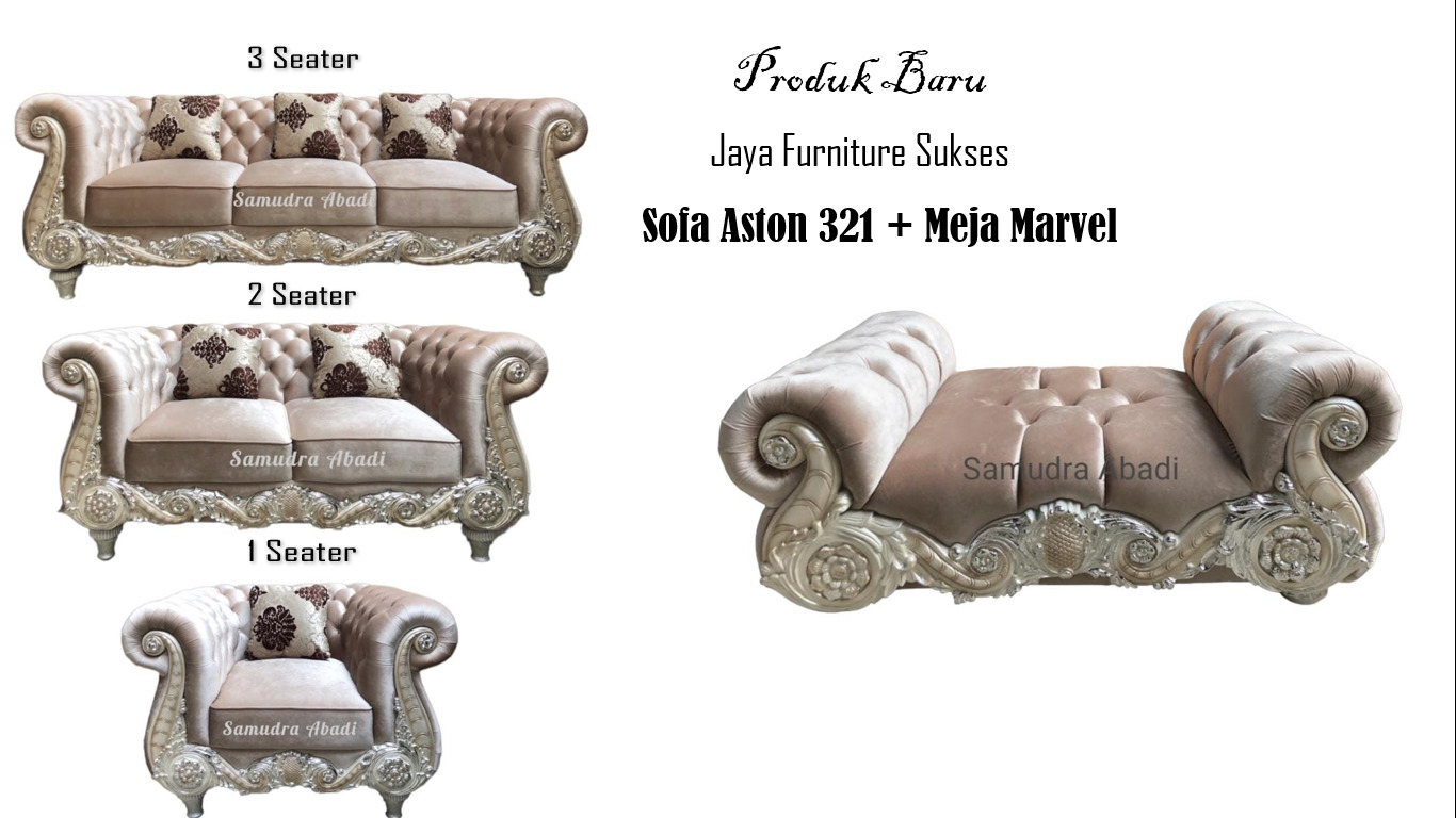 Sofa Bed 321 + Meja Minimalis ( FULL SET ) / Sofa 3 dudukan / Sofa 2 ...
