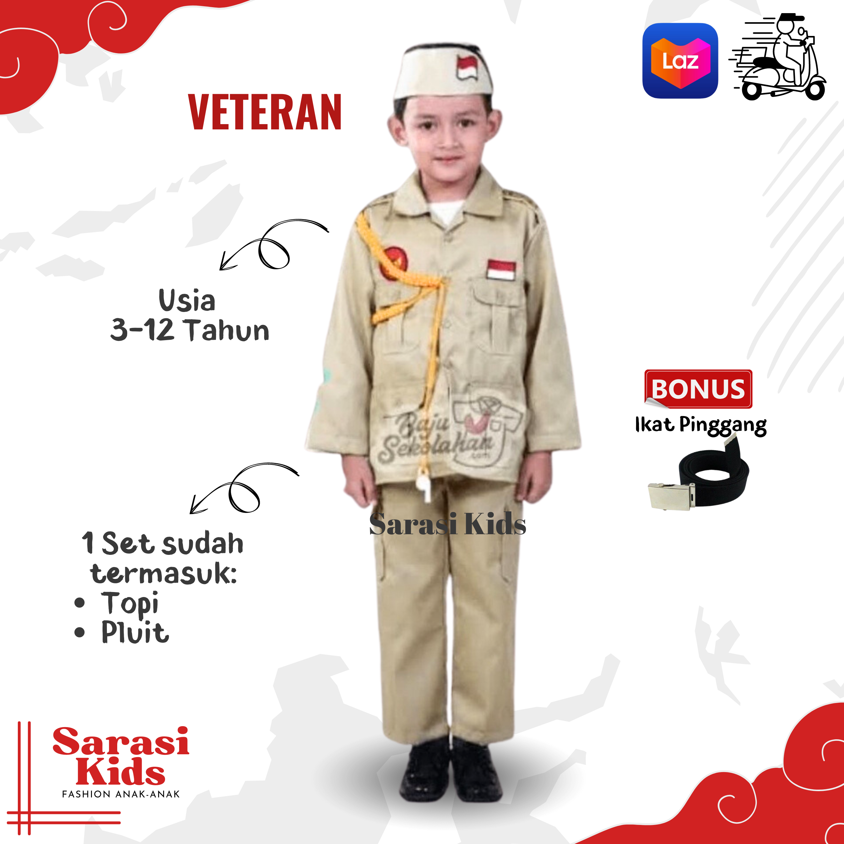 Baju profesi anak kostum pejuang baju bung karno baju veteran ... Baju profesi anak kostum pejuang baju bung karno baju veteran ...