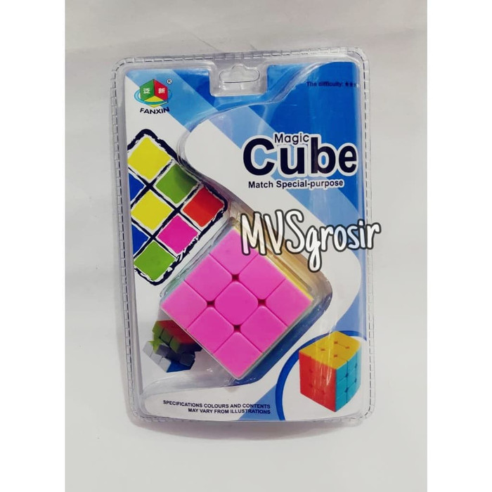 RUBIK 3X3 MAGIC CUBE 58155M KEMASAN MIKA MATCH SPESIAL RUBIK | Lazada ...