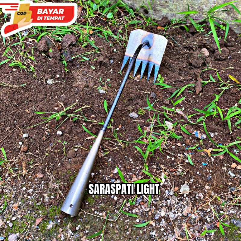 ALAT GARUKAN RUMPUT LIAR 6 GARPU BAHAN FULL BESI | Lazada Indonesia