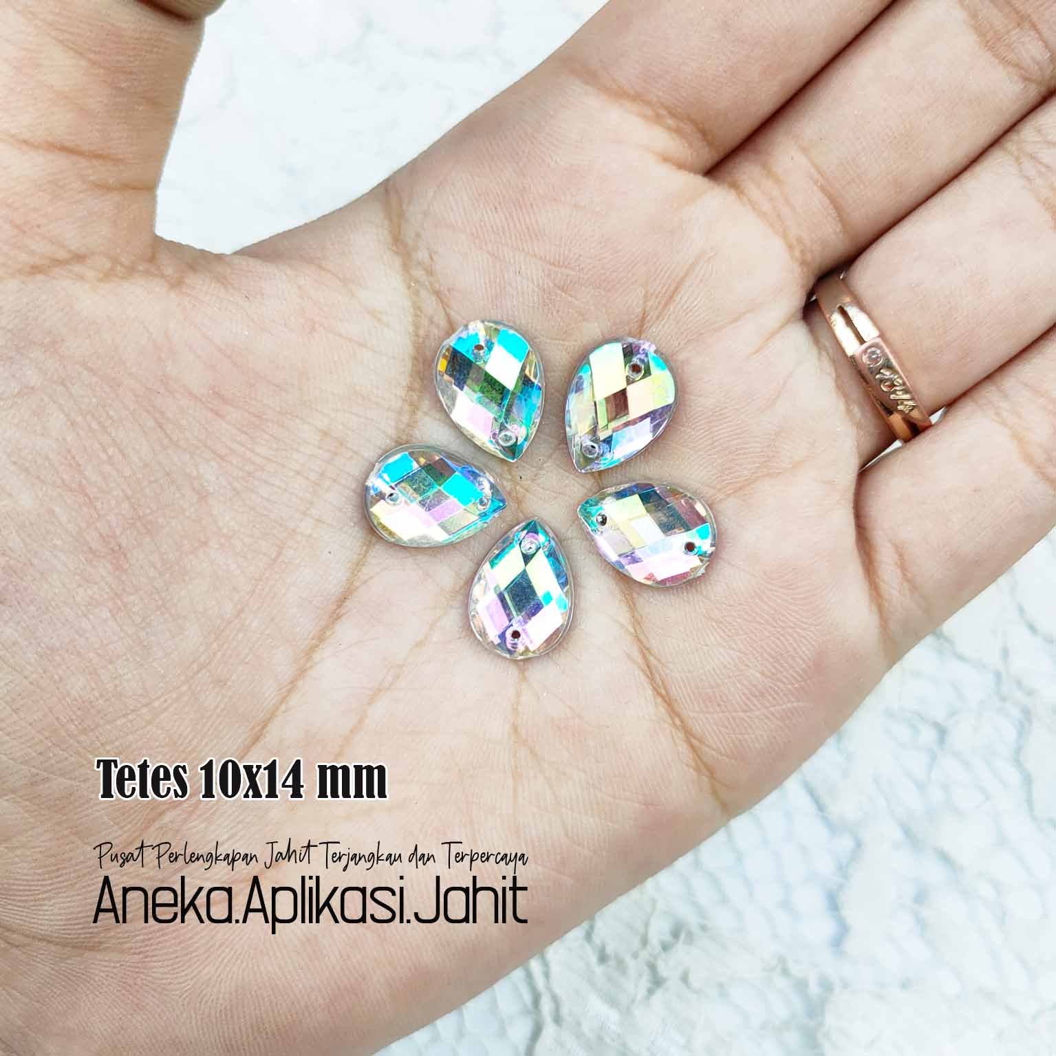 100 BIJI PAYET BATU MOTE PELANGI | Lazada Indonesia