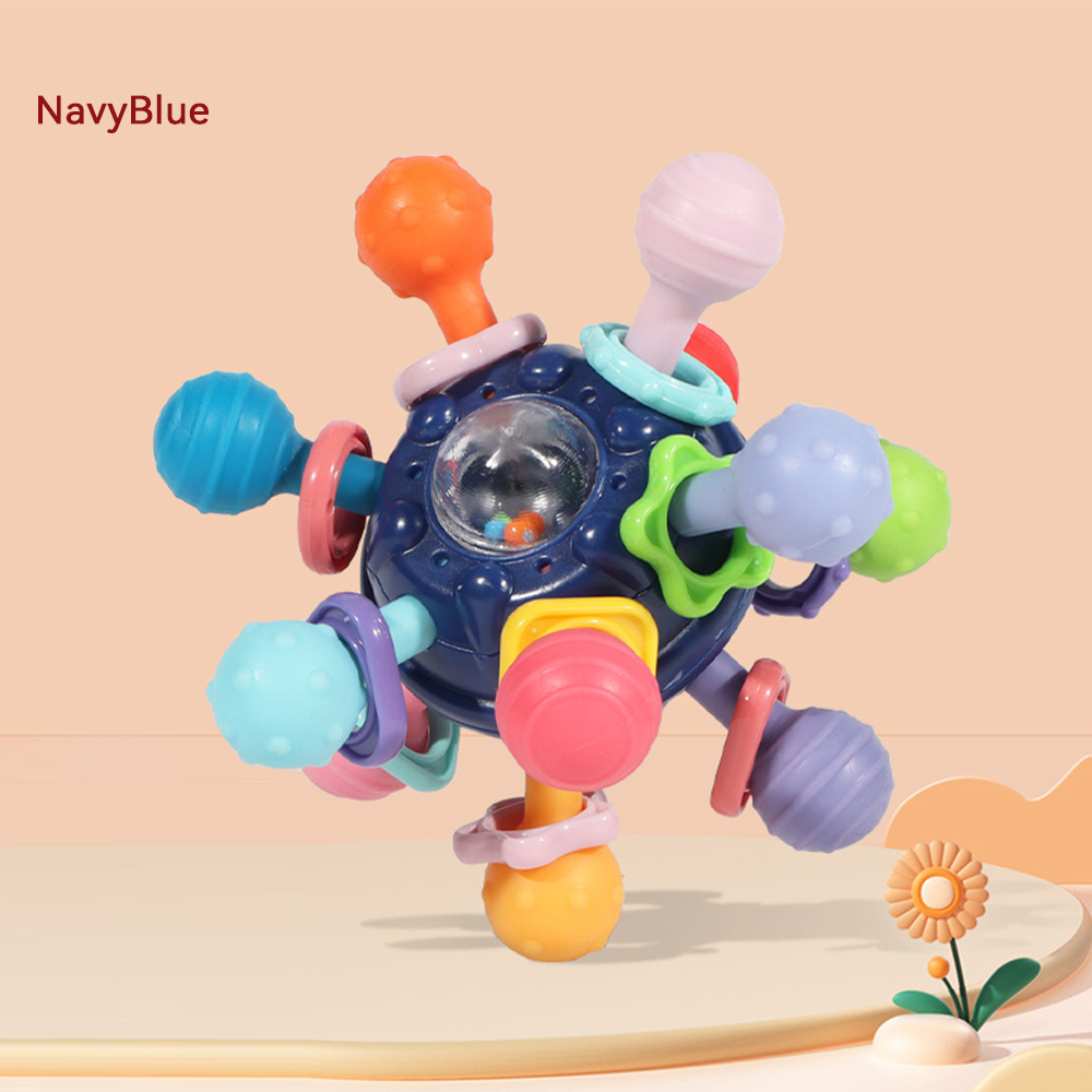 LAKOE Puzzle Bayi Manhattan Atomic Ball Teething Stick Karet Lembut ...