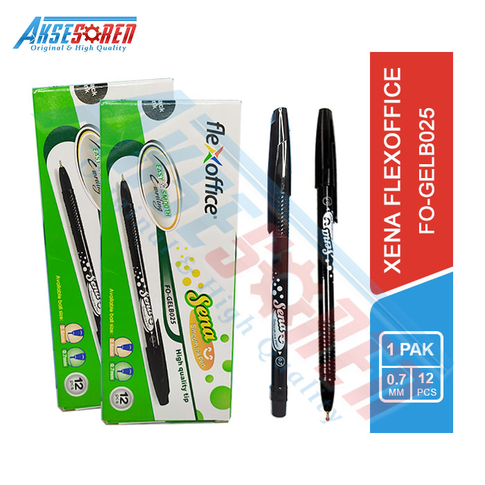 PULPEN FLEXOFFICE SENA FO-GELB025 [1 PACK/12 PCS] / BALLPOINT PENA 1 ...