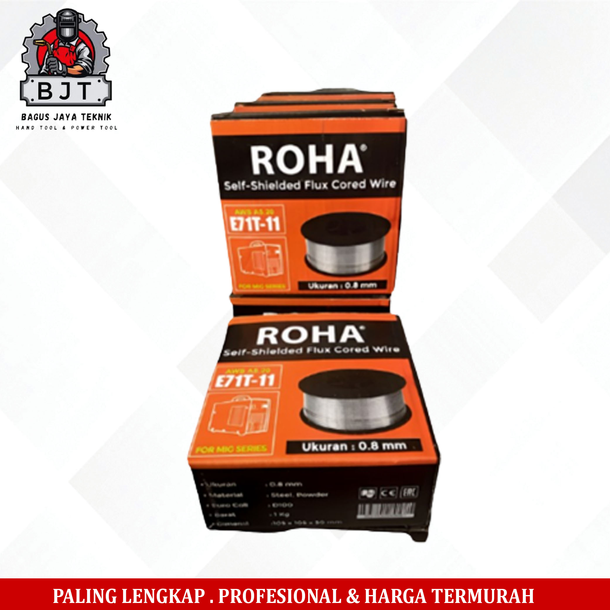 Kawat Las Flux Core 0.8mm ROHA 1Kg E71T-11 / Welding Wire Daiden 0,8mm ...