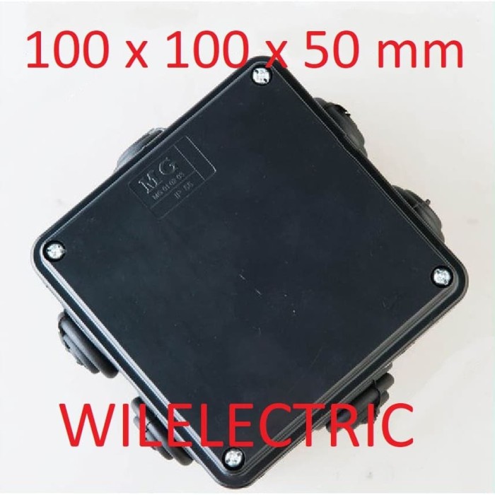 Junction box 10 x 10 x 5 cm hitam MG duradus | Lazada Indonesia