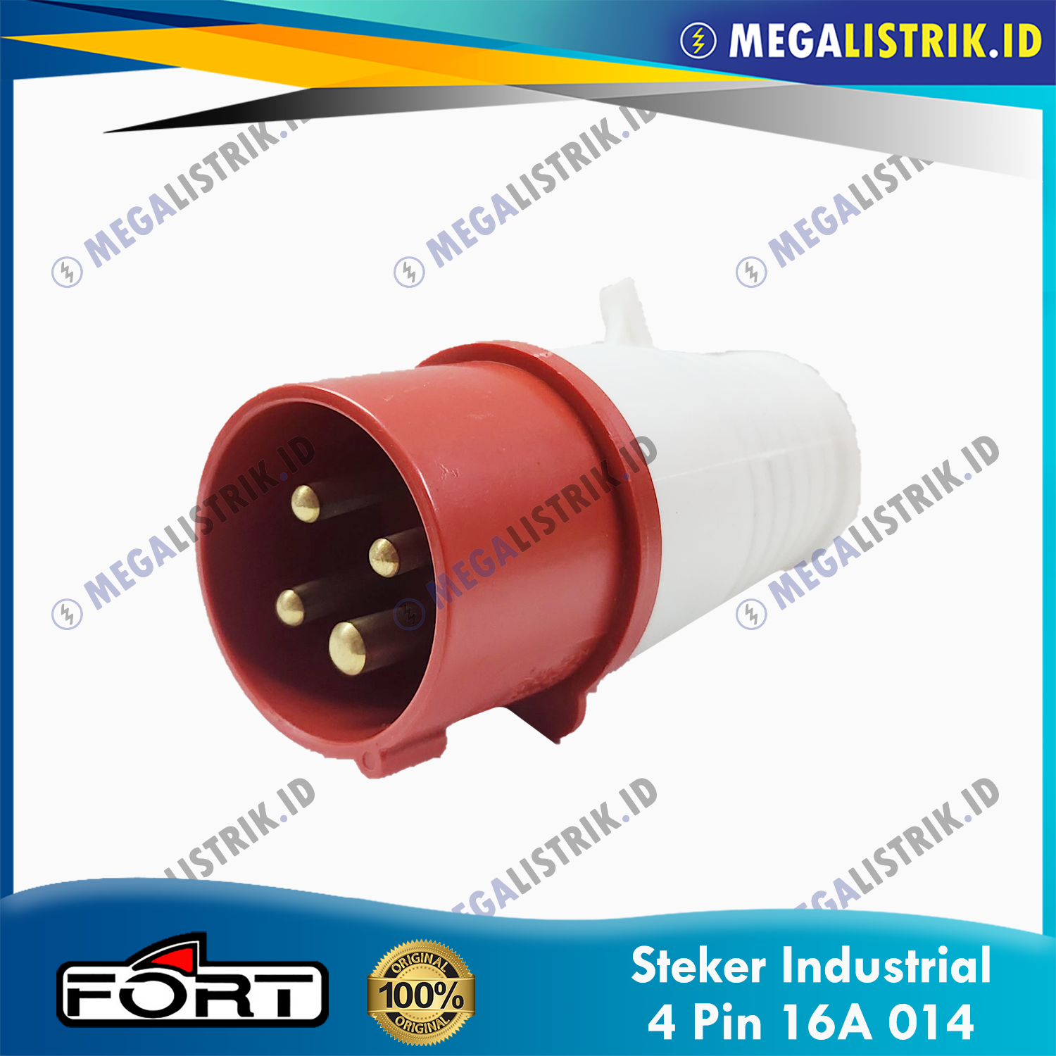 FORT STEKER INDUSTRIAL 4 PIN 16A / INDUSTRIAL PLUG 3P+E 16 AMPERE ...