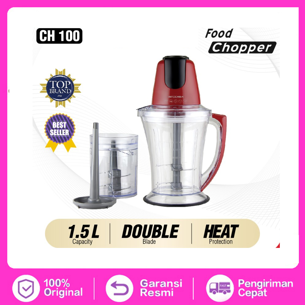 MITOCHIBA Food Chopper CH-100 Blender 1.5L Penghalus Bumbu | Lazada Indonesia