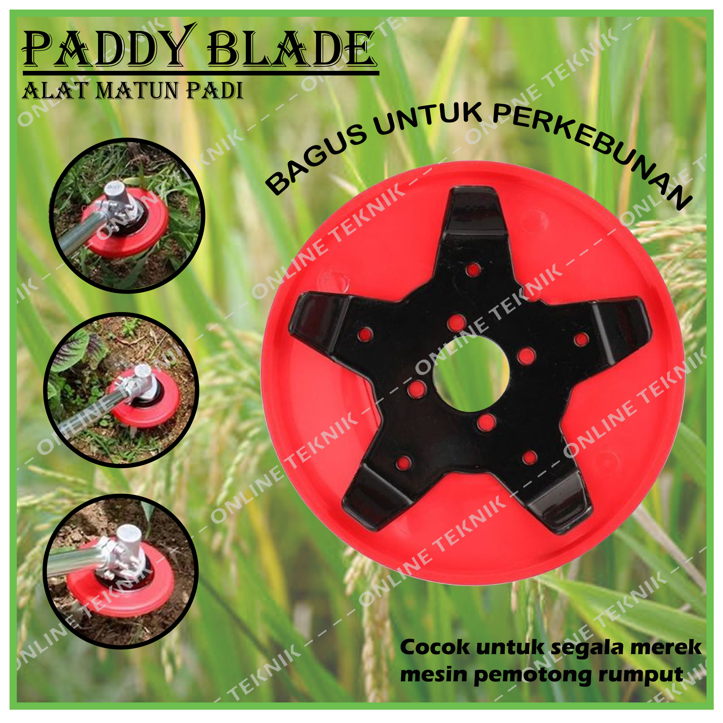 Paddy Blade Pisau Matun Padi Penyiang Gulma Alat Bertani Berkebun ...