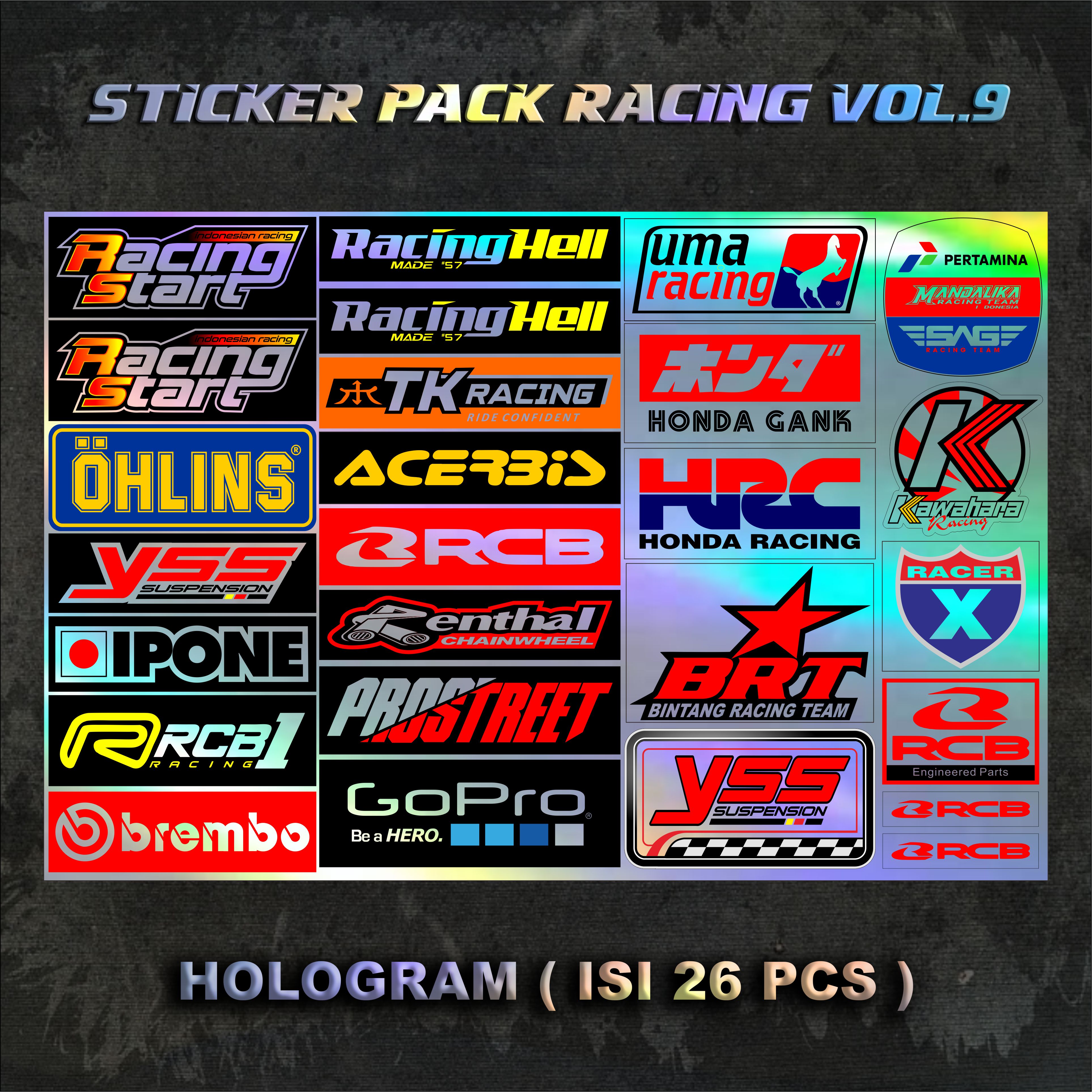Sticker Racing Stiker Motor Hologram | Lazada Indonesia