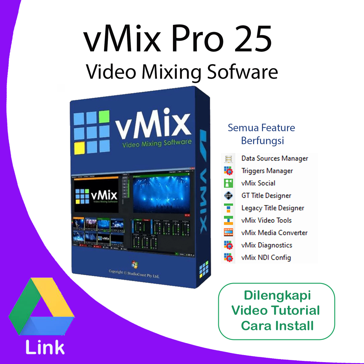 Sofware Aplikasi Komputer Broadcasting vMix Pro 26 | Lazada Indonesia