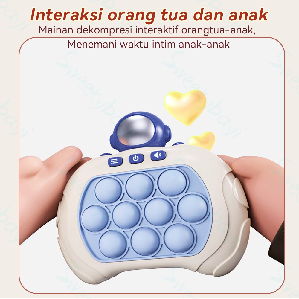 Mainan Anak Pop It Elektrik Fast Push LED - Puzzle motorik fidget toys ...