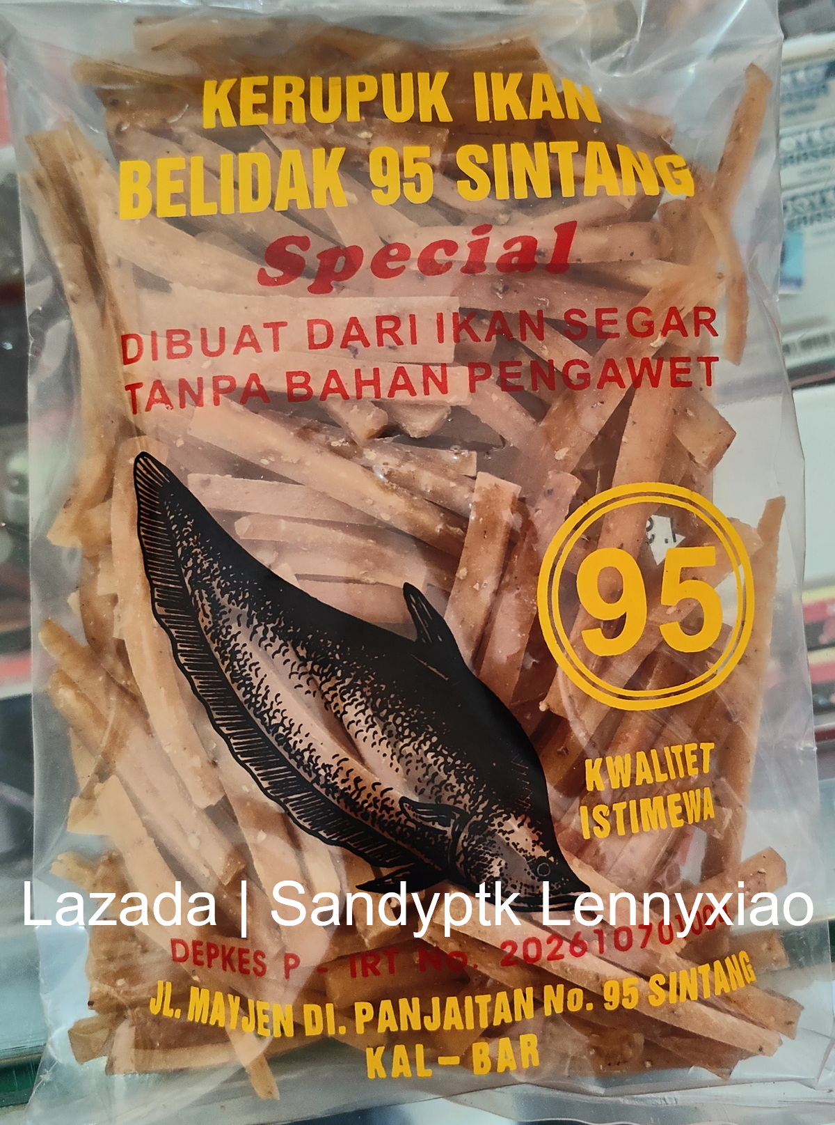 Kerupuk Ikan Belidak Belida Belido Pipih 95 Keping Stick Sintang ...