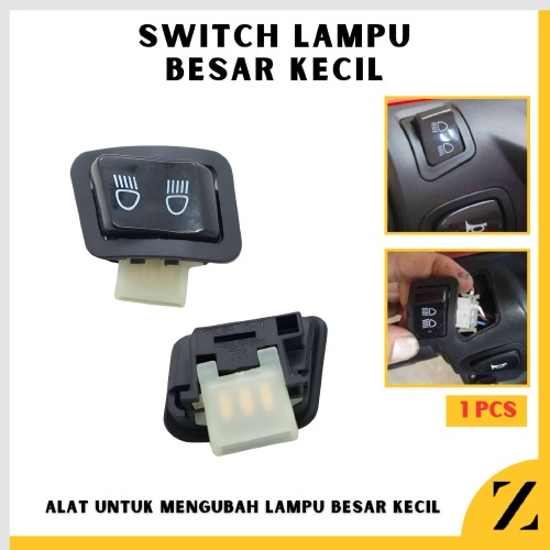 Saklar Dim Motor Tombol Switch Lampu 3 Pin Titik Mode Jauh Dekat Besar ...