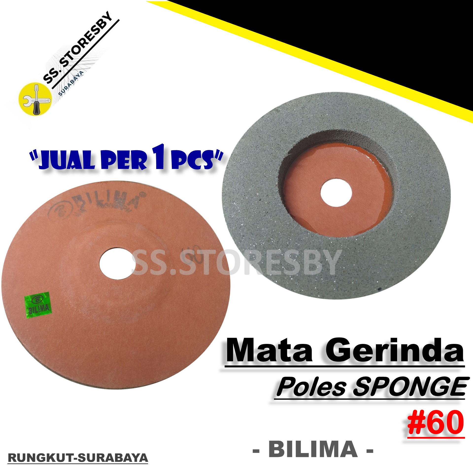 BILIMA GRIT 60 AMPLAS POLES GOSOK SPON SPONGE SPONGI MATA GERINDA BUSA ...