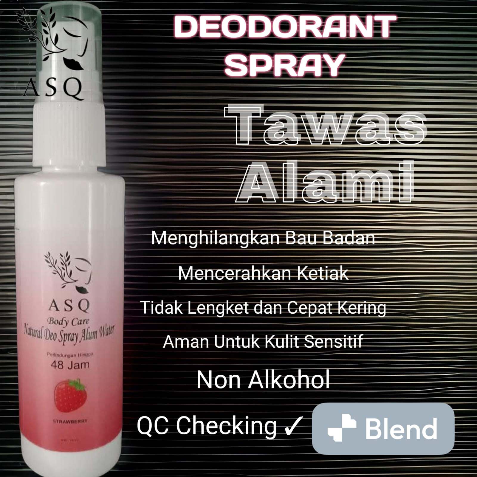 Deodorant Tawas Spray Aroma Strawberry Menyegarkan Aman Untuk Semua ...