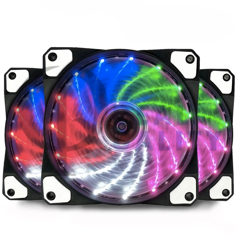 FAN CASING RGB 12CM LAMPU RGB RAINBOW STATIC 15 LED | Lazada Indonesia