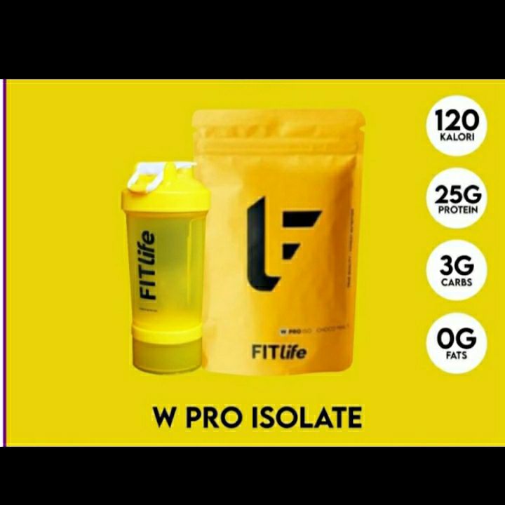 FITLIFE W PRO ISOLATE WHEY PROTEIN 50 SERVING BPOM FREE SHAKER | Lazada ...