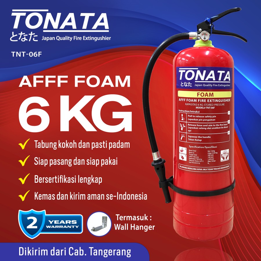 APAR 6KG TONATA /Alat Pemadam Api Ringan / FOAM 6 KG / Set Komplit | Lazada Indonesia