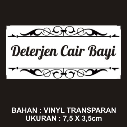 (TRANSPARAN) Stiker Label Sabun Waterproof detergen desinfektan sampo ...