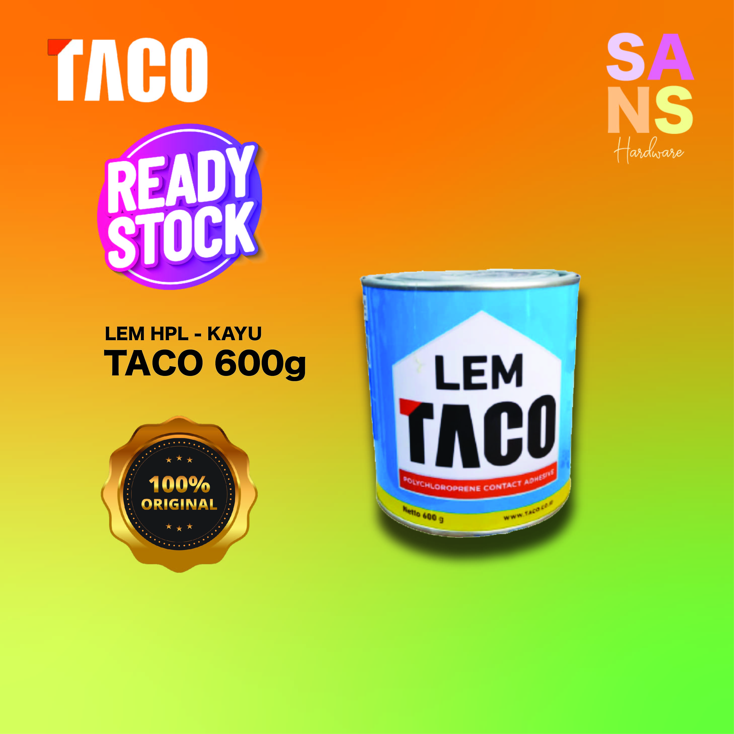 TACO Lem HPL - KAYU - KARET 600 gram Original | Lazada Indonesia