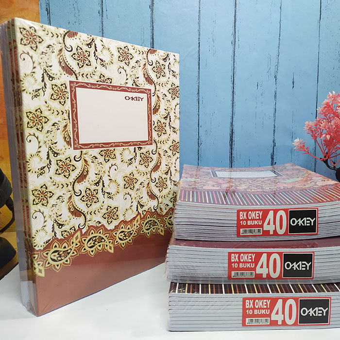 BUKU CATATAN SEKOLAH 40 LEMBAR OKEY [1 PAK] / BUKU COVER BATIK / BUKU ...