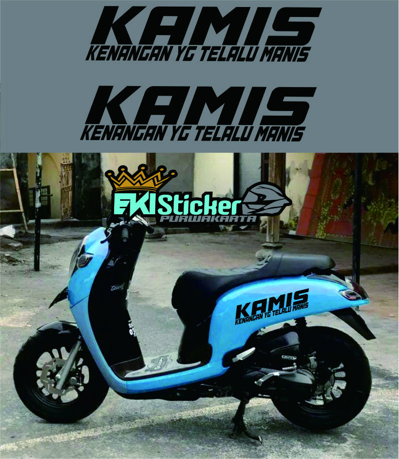 CUTING STICKER SCOOPY STICKER TERBARU STICKER WARNA HITAM CUTING ...