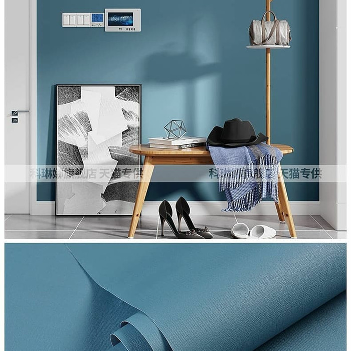 Walpaper Sticker Dinding Polos Biru Navi | Lazada Indonesia