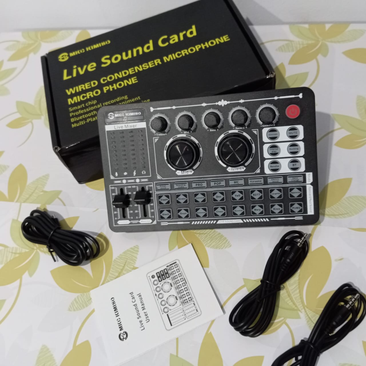 Sound Card F999 Audio USB External Sound Card mic Mixer Bluetooth ...