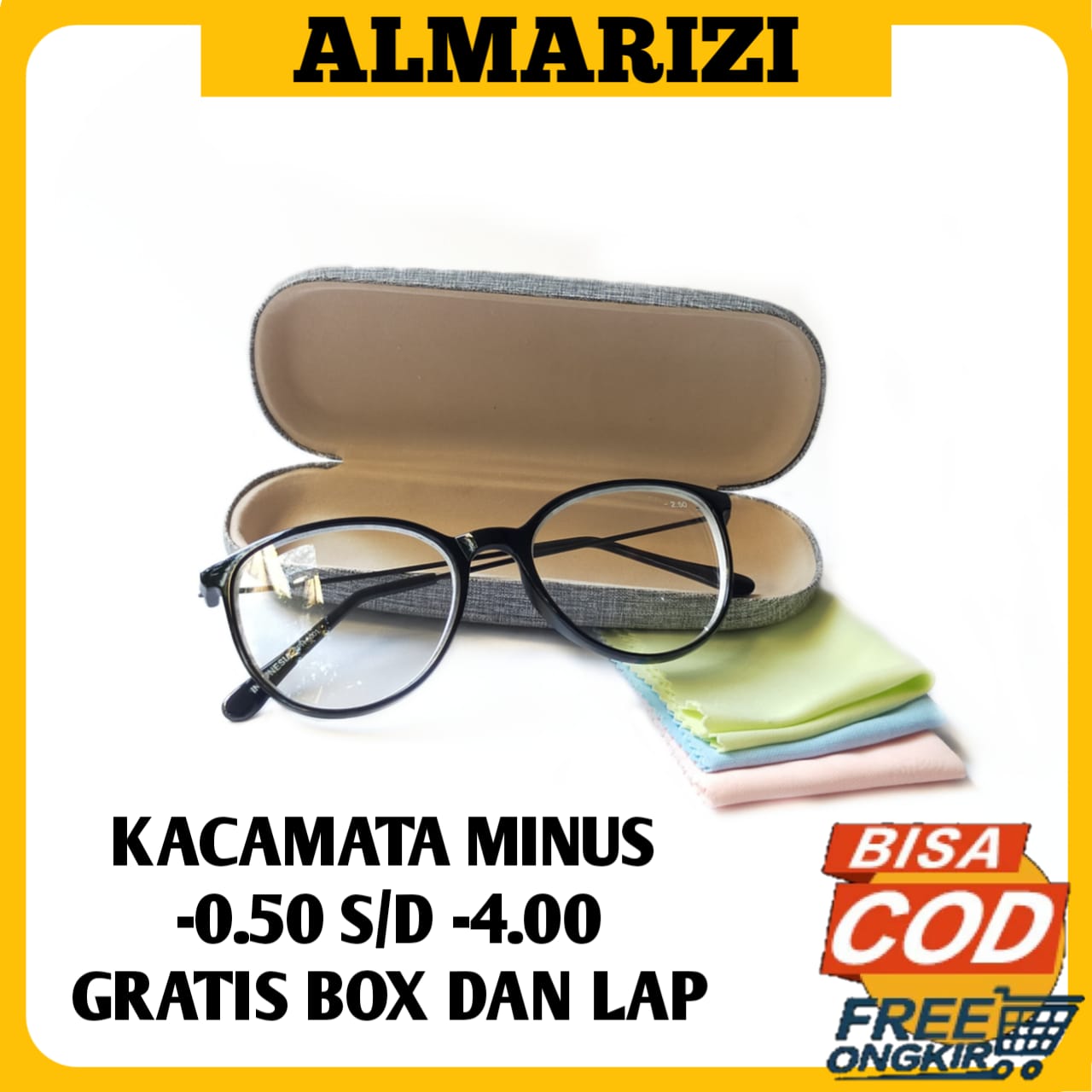 KACAMATA MINUS - KACAMATA MINUS OPTIK ASLI FREM BESI KUAT UKURAN -0.50 ...