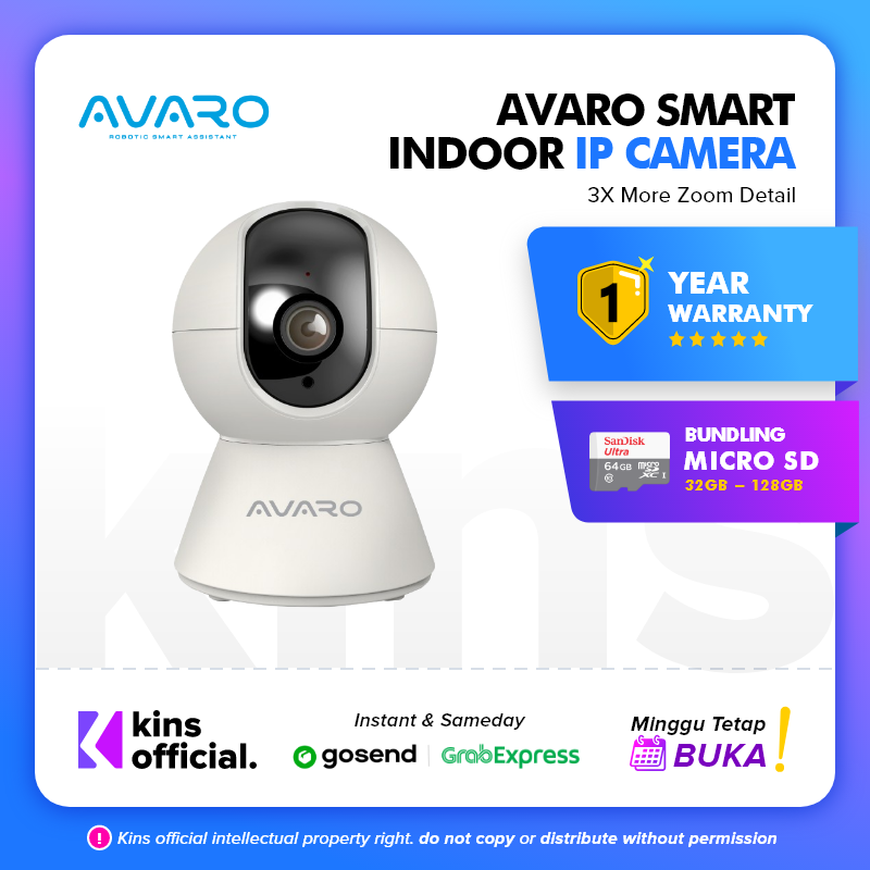 AVARO Smart CCTV WIFI IP Camera CCTV indoor 2MP PTZ | Lazada Indonesia