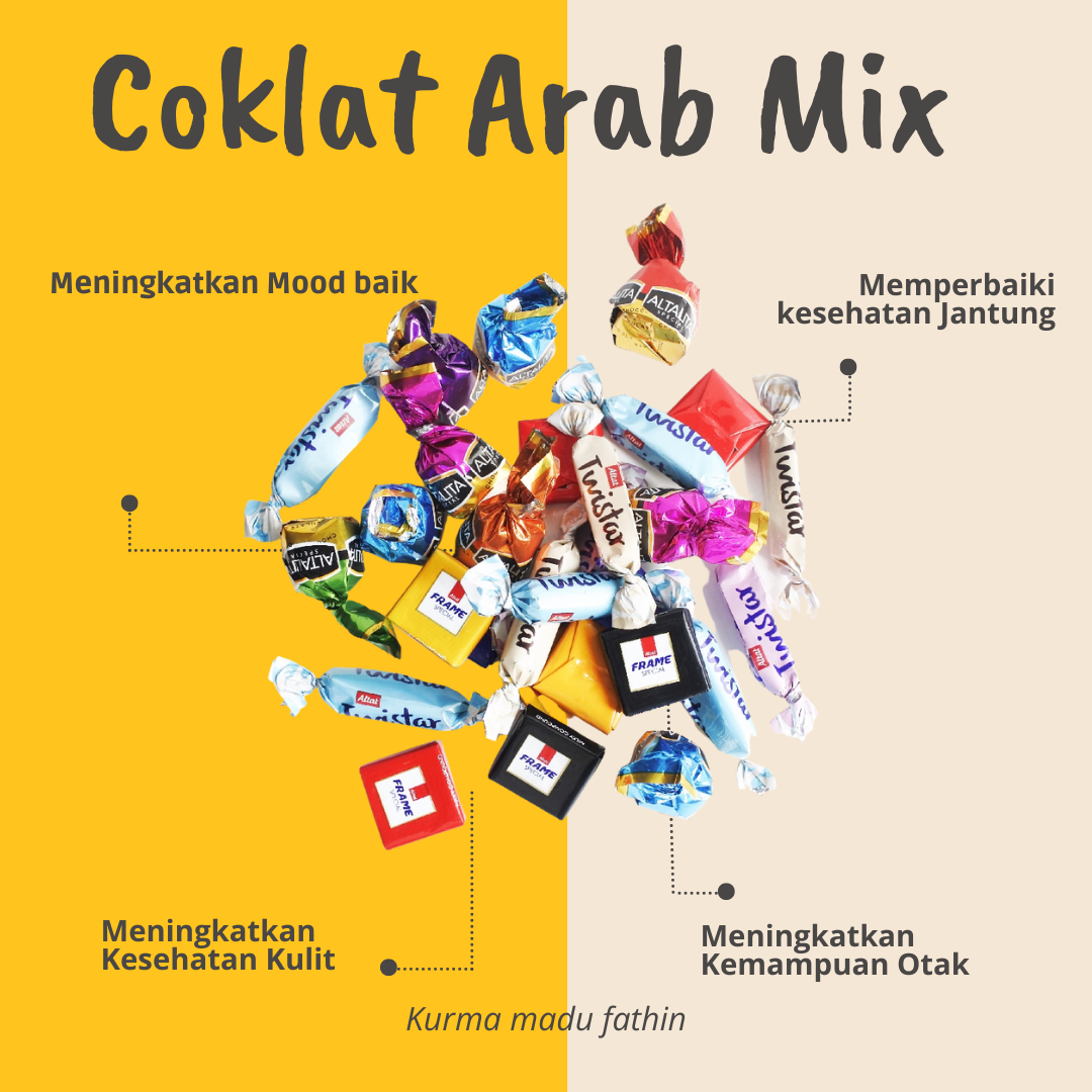 Coklat Arab Mix 1 Kg Cokelat Turki Oleh Oleh Haji Original Murah ...