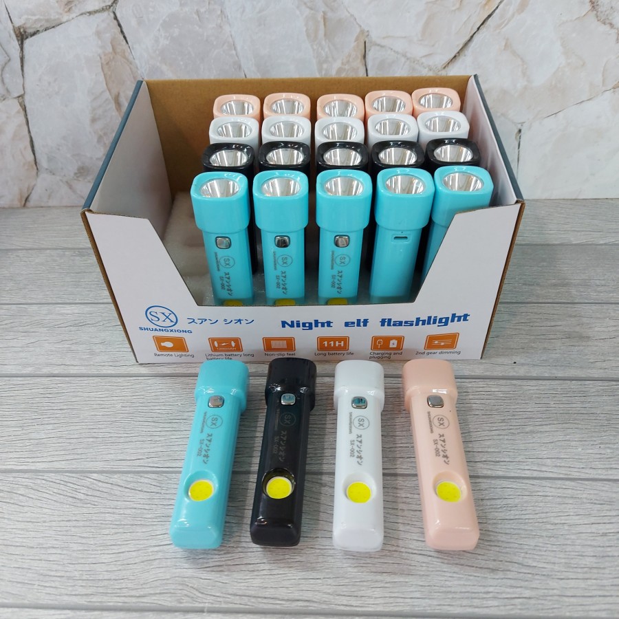 Senter Mini Charge Murah Led Ada Emergency SX 002 4 Warna Senter Cas ...
