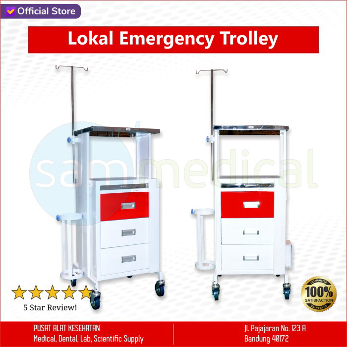 Lokal Emergency Trolley atau Troli Emergency Medis | Lazada Indonesia