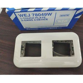 PANASONIC FRAME / BINGKAI SAKLAR 2 GANG 4 DEVICE PUTIH WEJ 78049 ...