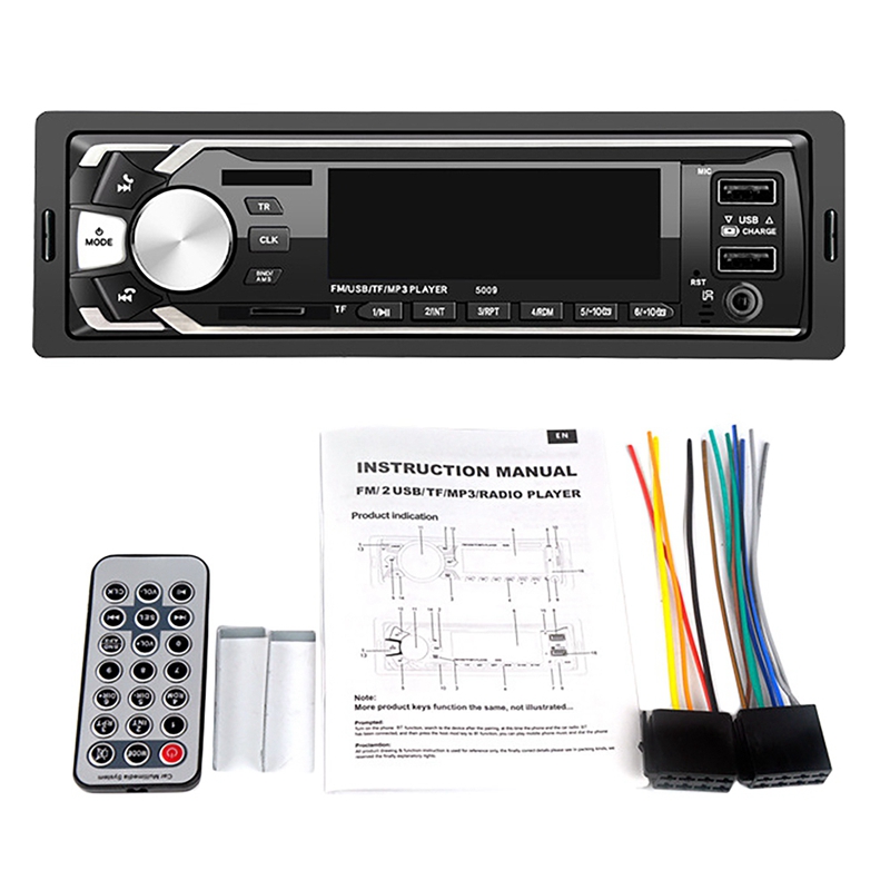 บลูทูธ V3.0 Teypleri Auto สเตอริโอวิทยุรถยนต์วิทยุติดรถยนต์12V In-Dash ...