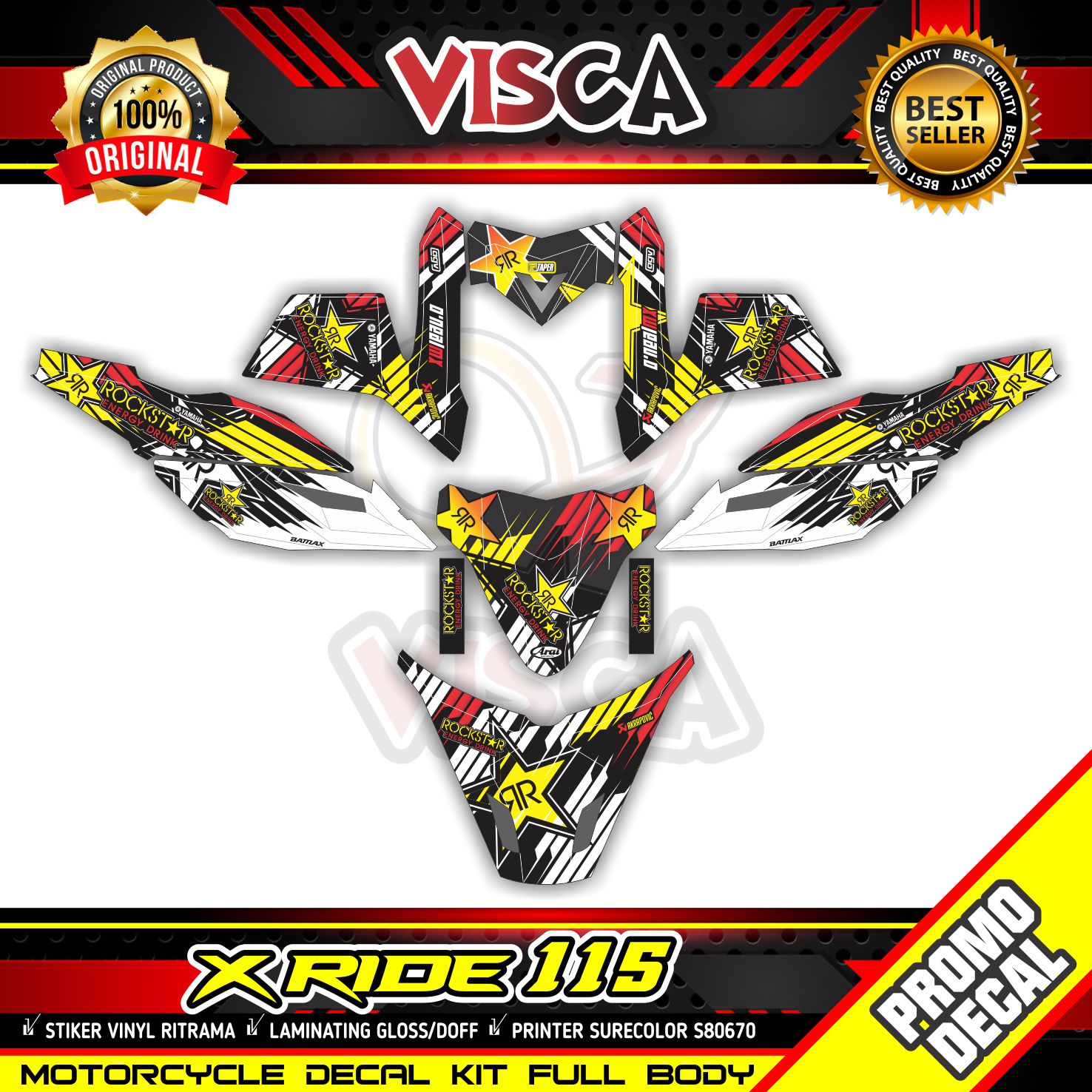 Decal X Ride 115 Full Body Stiker X Ride 115 Full Body Striping X Ride ...