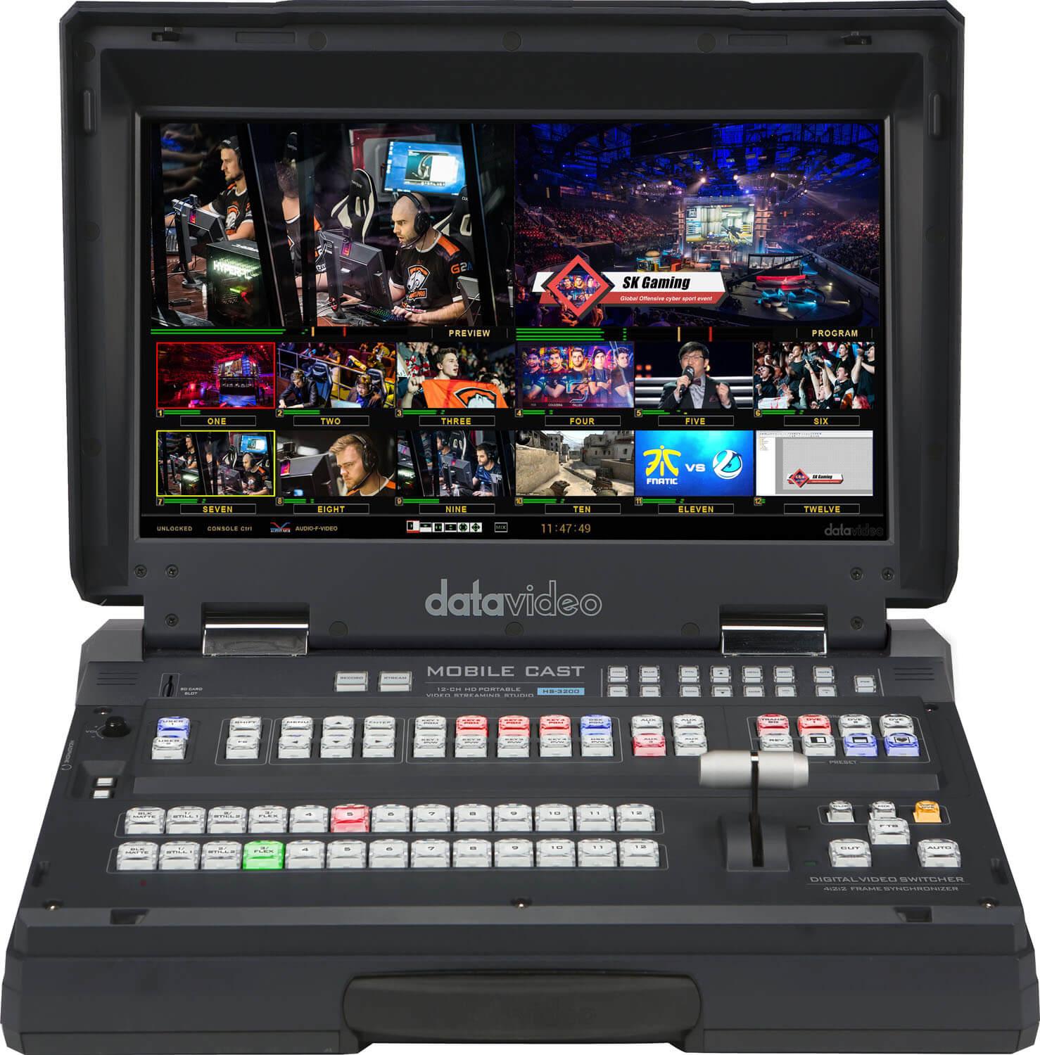 Datavideo HS-3200 12-Channel HD Portable Video Streaming Studio ...