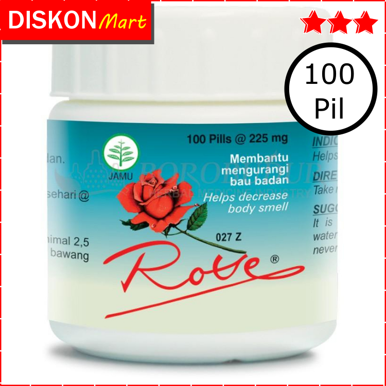 100 PIL JAMU ROSE BOROBUDUR OBAT HERBAL PENGHILANG BAU BADAN DAN KETIAK ...