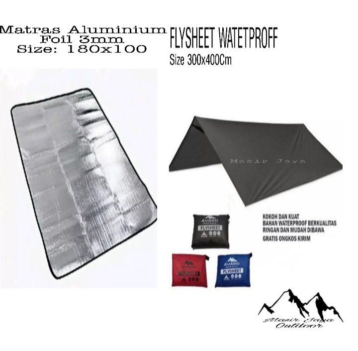 PROMO Matras Alumunium Foil + Flysheet 3x4 M - Matras Camping - Tenda ...