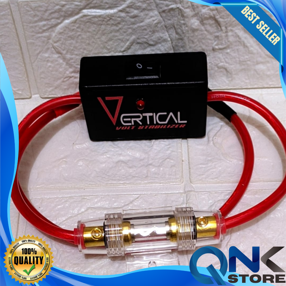 Stabilizer Vertical Aki Medium + Sekring 60A Motor Mobil Free Kabel Grounding / Lap Micro Fiber ...