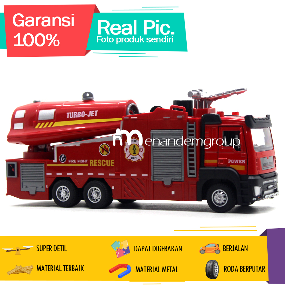 Diecast Miniatur Mainan Mobil Pemadam Kebakaran Super Rescue Turbo Jet ...
