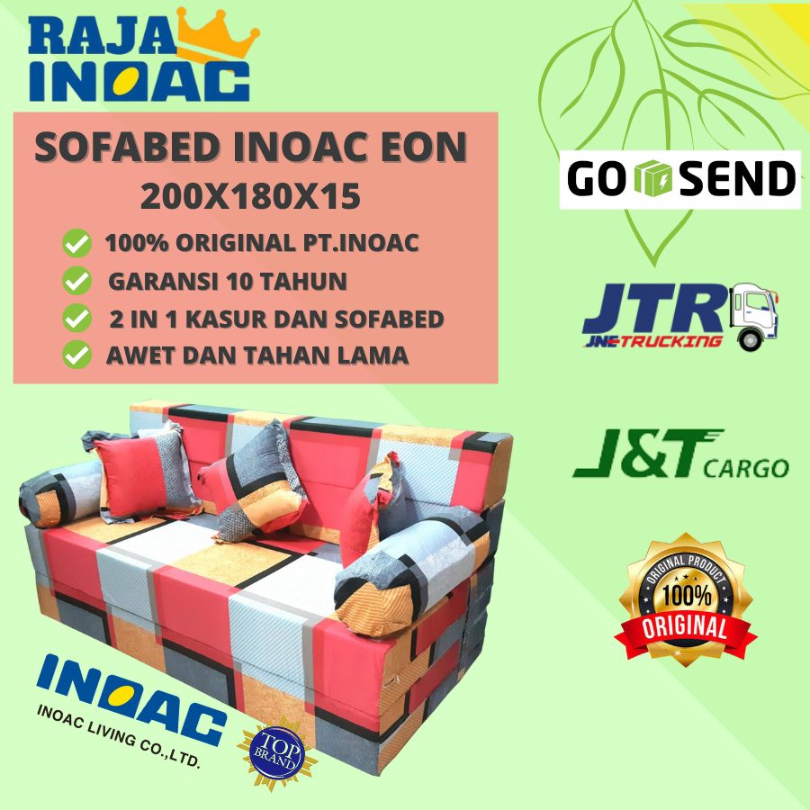 [200x180x15] Sofabed INOAC Ukuran 200x180x15 cm Garansi 10 Tahun / Sofa ...