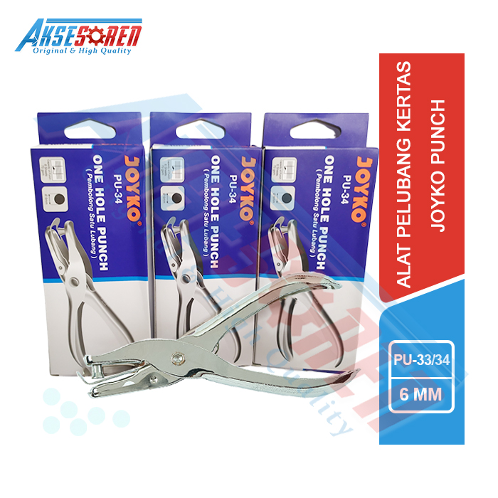 ONE HOLE PUNCH JOYKO PU-34 / ALAT PEMBOLONG KERTAS MANUAL / TANG ...
