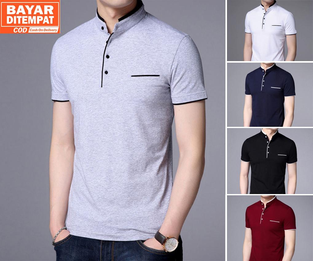 Kaos Polo Pria Lengan Pendek Polos / Baju Kaos Kerah Polo Shirt Distro ...