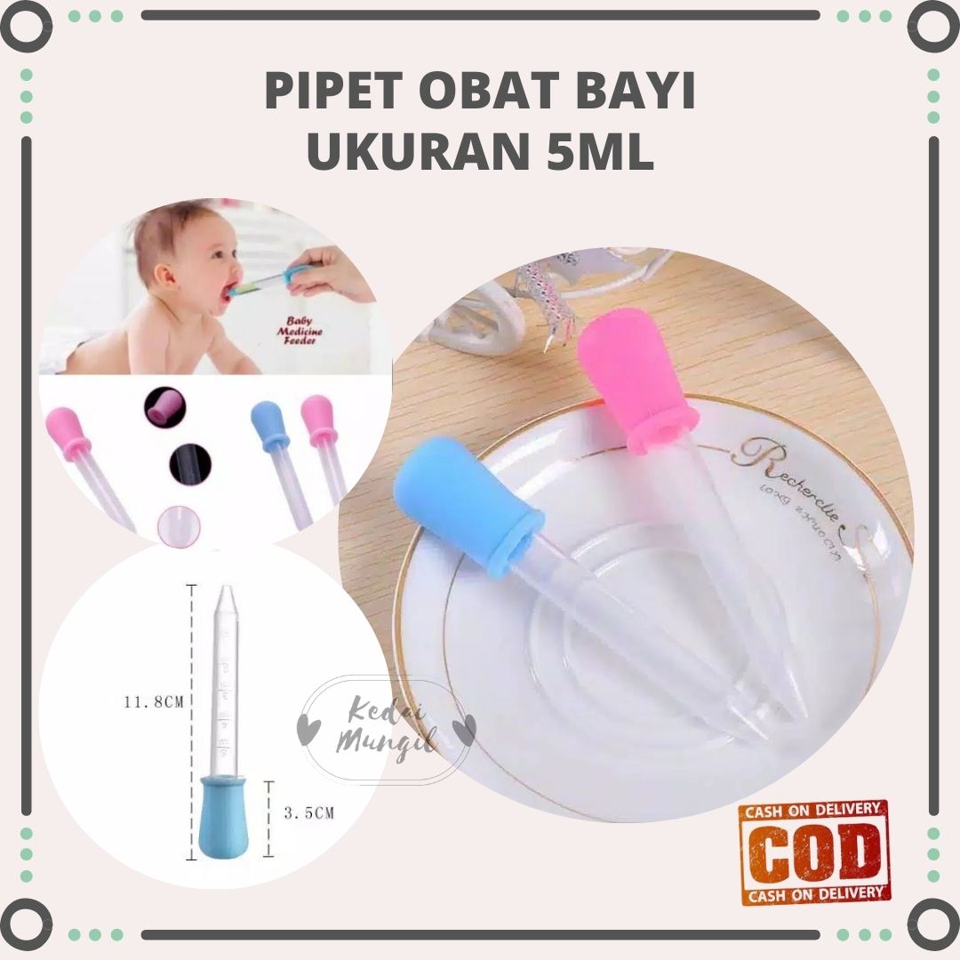 Pipet Tetes Obat Bayi Ukuran 5ml / Pipet Obat Silikon Anak Bayi ...