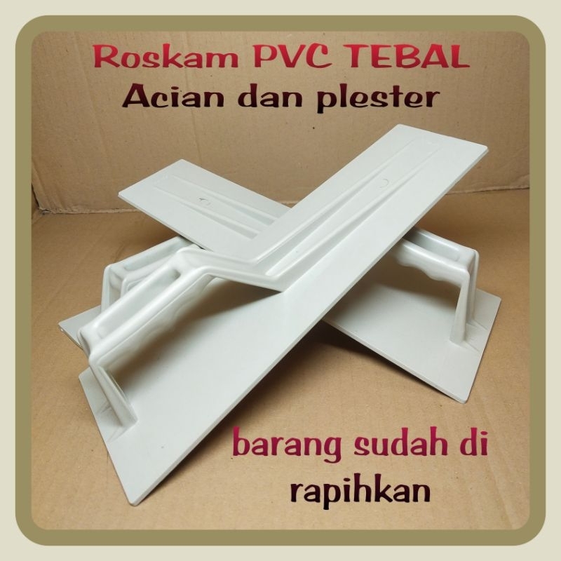 Roskam Putih PVC Alat Acian Plester Tembok - Raskam Plastik | Lazada ...