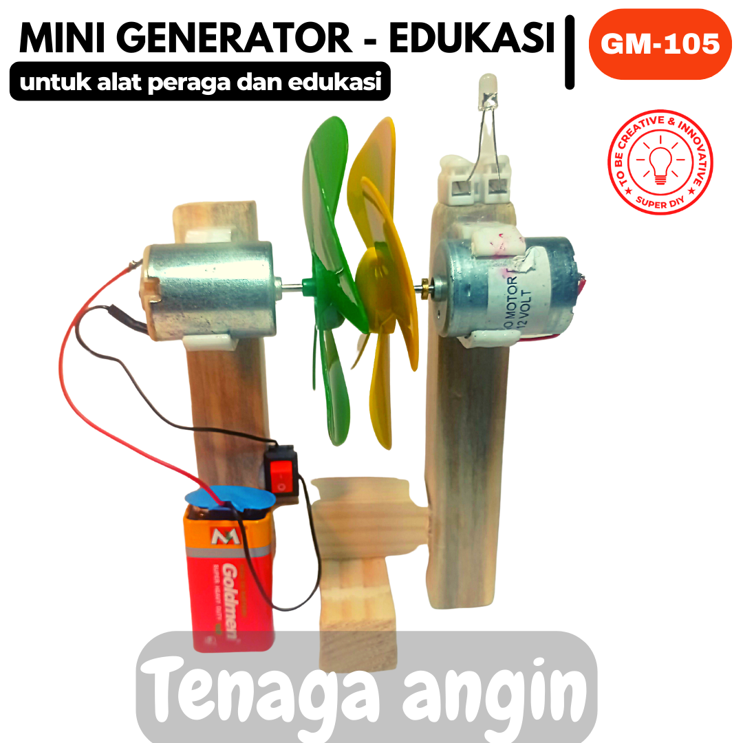 KIT EDUKASI WIND TURBINE GENERATOR / GENERATOR MINI / GENERATOR ...