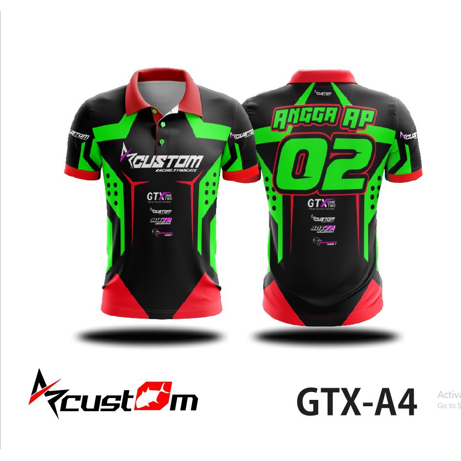 JERSEY POLO Grasstrack bisa custom nama dan logo By AP CUSTOM ( COD ...