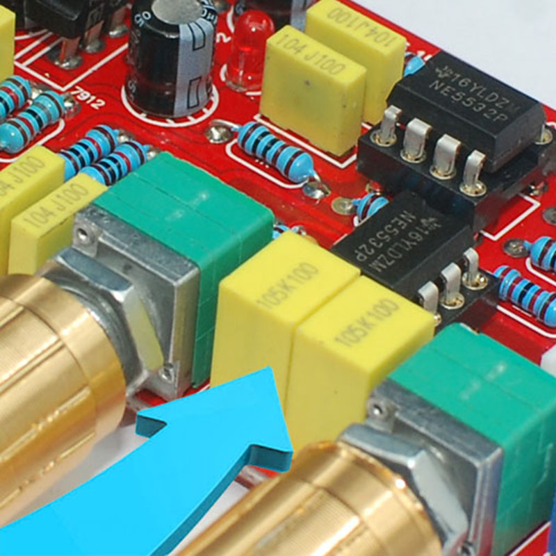 Ne5532 Op-Amp Hifi Amplifier Preamplifier Volume Tone Eq Control Board ...